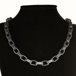Accessories | 24 Mens Black Rhodium Platinum Chain Link Necklace Guys ...